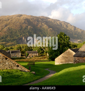 Bonawe iron furnace near Taynuilt Loch Etive Scottish Highlands with ...