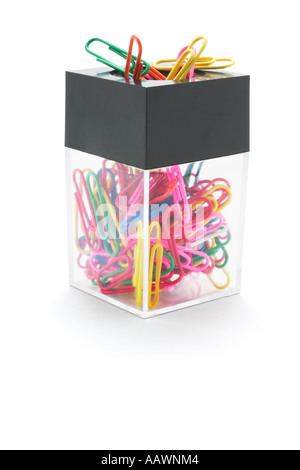 Paper Clips in Holder Stock Photo - Alamy