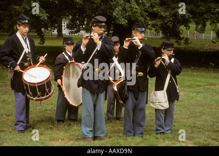 Civil war reenactors fife and drum corps Lancaster PA Pennsylvania USA ...