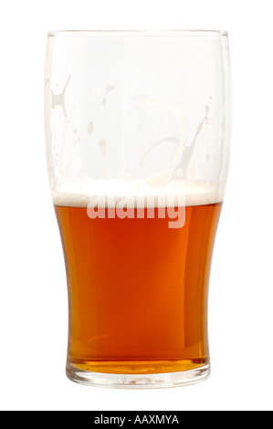 Half full pint glass of beer lager Stock Photo: 4038167 - Alamy