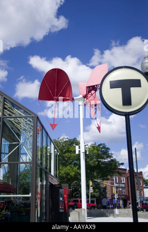 Entrance to Porter Square subway station Cambridge Massachusetts Stock ...
