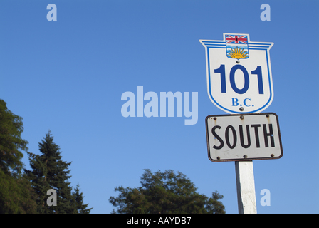 British Columbia Highway Sign 101 South Pacific Coast Highway Upper ...