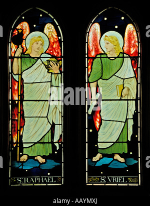 Saint Raphael and Saint Uriel stained glass, St. John the Baptist ...