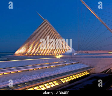The Reiman Bridge at the Milwaukee Art Museum on the city lakefront is ...