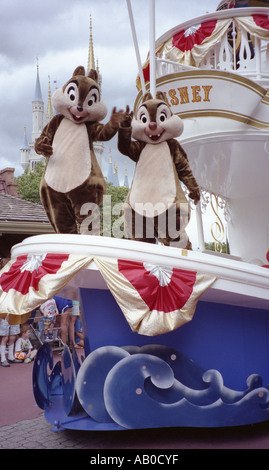 Chip character at DIsney Magic Kingdom in 50th celebration outfit Stock ...