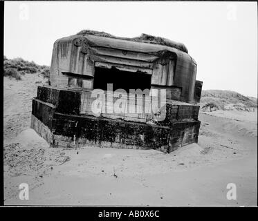 Atlantic Wall built by Germany against Allied attack during WW2 .Bunker ...