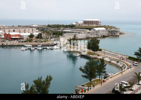 Aerial view of the Royal Naval Dockyard, King's Wharf Port, and the ...