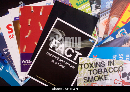 A selection of "stop smoking" leaflets Stock Photo - Alamy