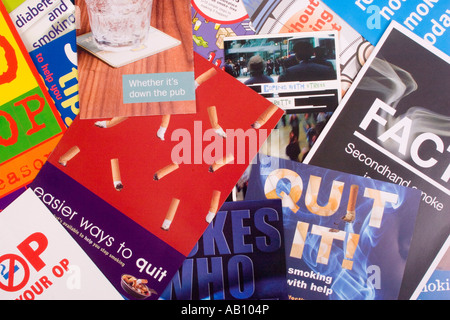 A selection of "stop smoking" leaflets Stock Photo - Alamy