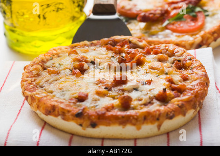 Mini pizza with mince and cheese FoodCollection Stock Photo - Alamy