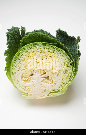 Savoy cabbage halved FoodCollection Stock Photo - Alamy