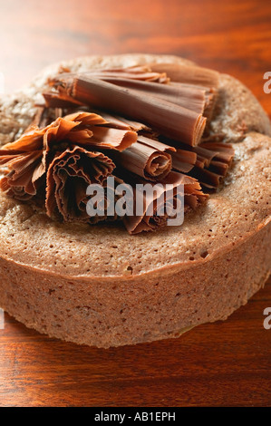 Chocolate cake decorated with chocolate fans FoodCollection Stock Photo ...
