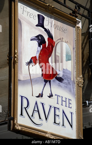 The Raven Pub Sign, Bath, England, UK Stock Photo - Alamy