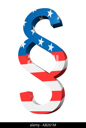 Paragraf sign with ensign colors Paragraphenzeichen in Landesfarben ...