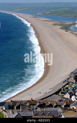 Chesil Beach and Chiswell at Portland in Dorset Britain UK Stock Photo ...