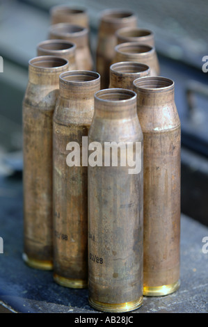 Empty tank shell casings Stock Photo - Alamy