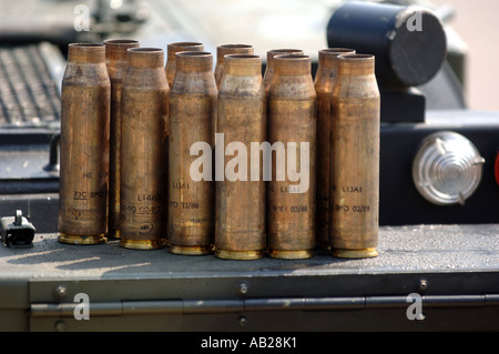 Empty tank shell casings Stock Photo - Alamy