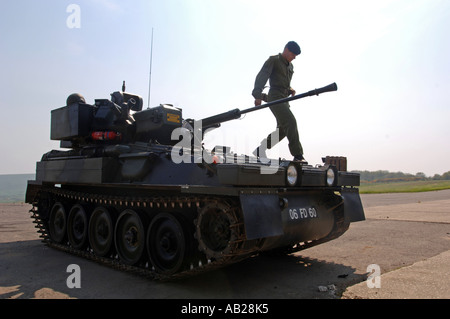 Scimitar tank during tank training at The Armour Centre at Bovington in ...