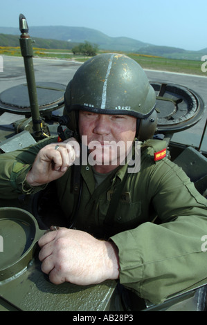 Tank driver at "The Armour Centre" at Bovington in Dorset Britain UK ...