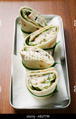 Four wraps with fish filling FoodCollection Stock Photo - Alamy