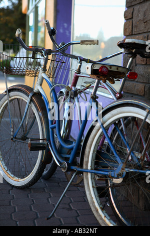 Two old retro vintage bicycles Stock Photo - Alamy