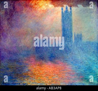Claude Monet - Houses Parliament Fog Effect 1903 Stock Photo - Alamy