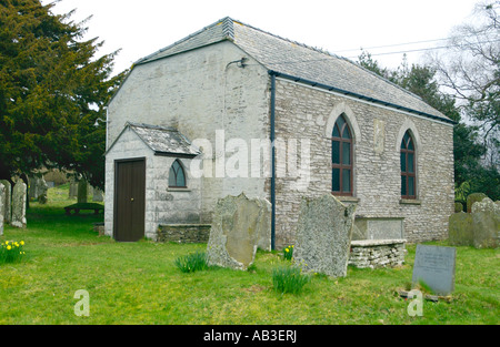 Pen yr heol Chapel and graveyard near Tregoyd Powys Mid Wales UK Stock ...