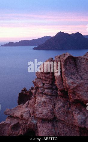 Calanches de Piana Mountains, Golfe de Porto, Corsica Island, France ...