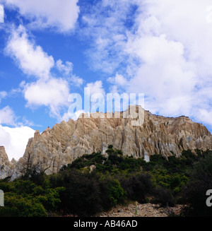 Clay Cliffs, near Omarama, North Otago, South Island, New Zealand ...