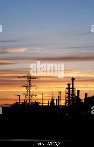 Runcorn Ineos Chemical Complex on the banks of the River Mersey River ...