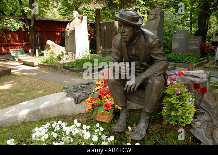 Grave of circus clown Yuri Nikulin, Novodevichy Cemetery, Moscow Stock ...