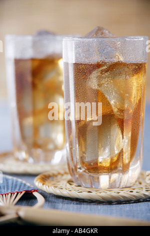 Glasses of cold barley tea Stock Photo - Alamy
