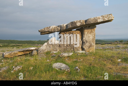 Poulnabrone dolmen, portal tomb in the Burren, County Clare, Ireland ...