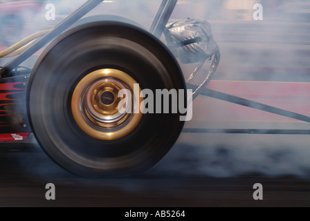 dragster dragsters burnout burning out smoke the tires spinning its ...