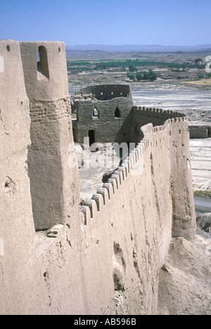 Asia, Middle East, Iran, Bam. View of town from rampart wall Stock ...