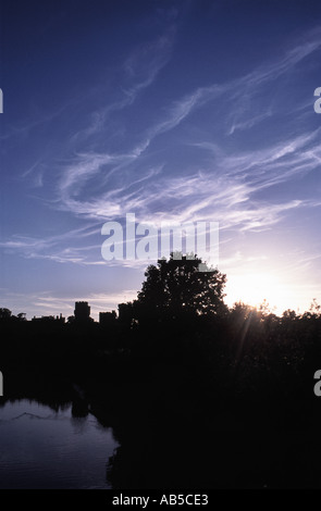 Warwick Castle at Sunset Stock Photo - Alamy