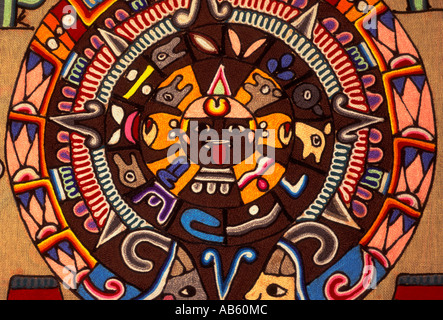 Tonalpohualli Aztec calendar Stock Photo - Alamy