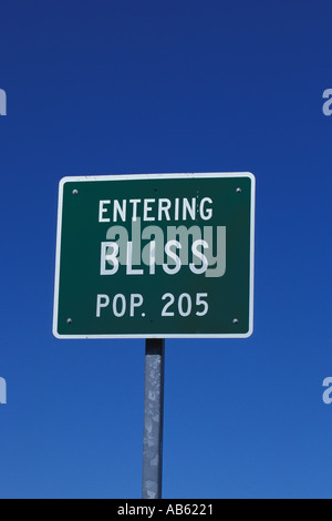Bliss Idaho town sign Stock Photo - Alamy