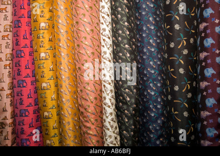 Bolts of Colorful Silk Fabric Stock Photo - Alamy