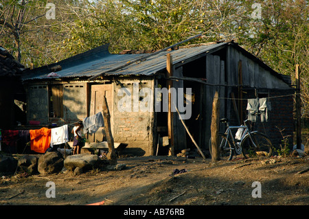 House of poor Nicaraguan family on Ometepe Island, Nicaragua, Central ...