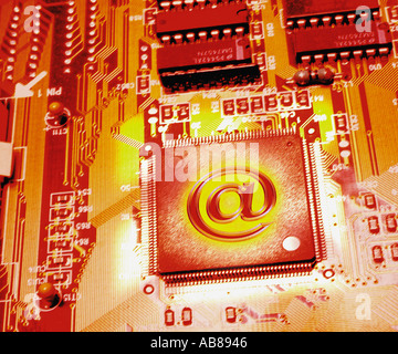 red computer chip Stock Photo - Alamy