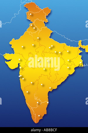 Southern states of India map illustration Stock Vector Image & Art - Alamy