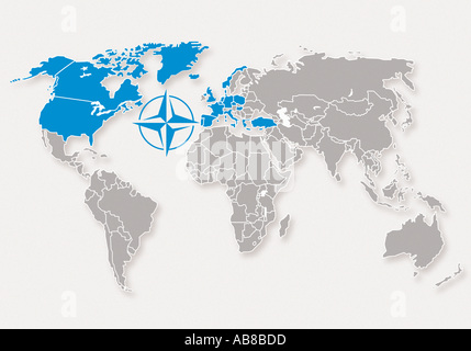 Map of Nato Stock Photo - Alamy