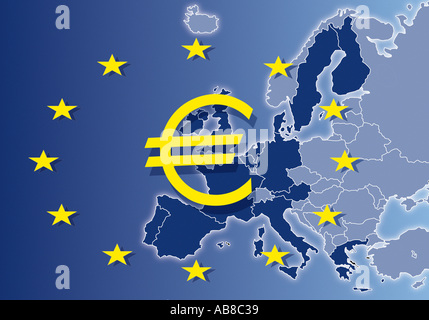 Map of European Community Stock Photo - Alamy