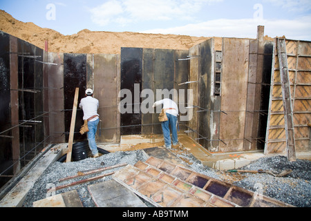 Immigrant Workers on a Commercial Office Complex Construction Site ...