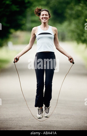 Skipping rope on the ground Stock Photo - Alamy