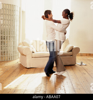 Cool young man dancing at home Stock Photo - Alamy