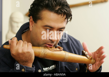 New Zealand Maori traditional musical Instrument Stock Photo - Alamy