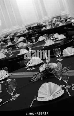 Tables Laid Out Ready for a Banquet Stock Photo - Alamy