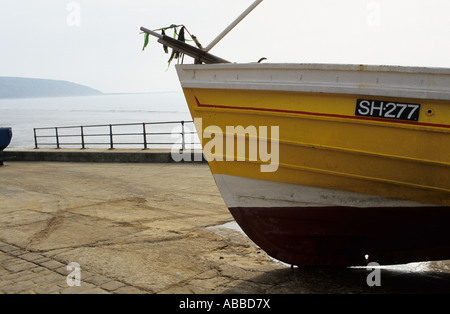 Filey Cobble Fishing Boat Yorkshire vessel North Sea English coast ...